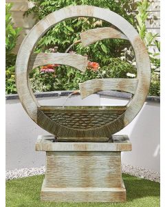 Seven Bowl Twist Water Feature With LED Lights - WaterFeatures