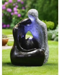 Granite sitting man water feature - Water Features