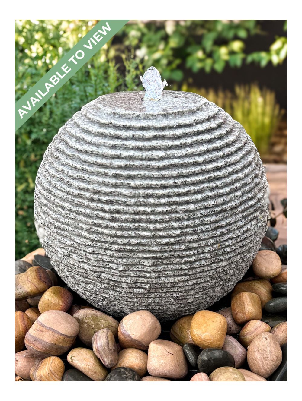 Monara Grey Granite 60cm Cascading Sphere Water Feature