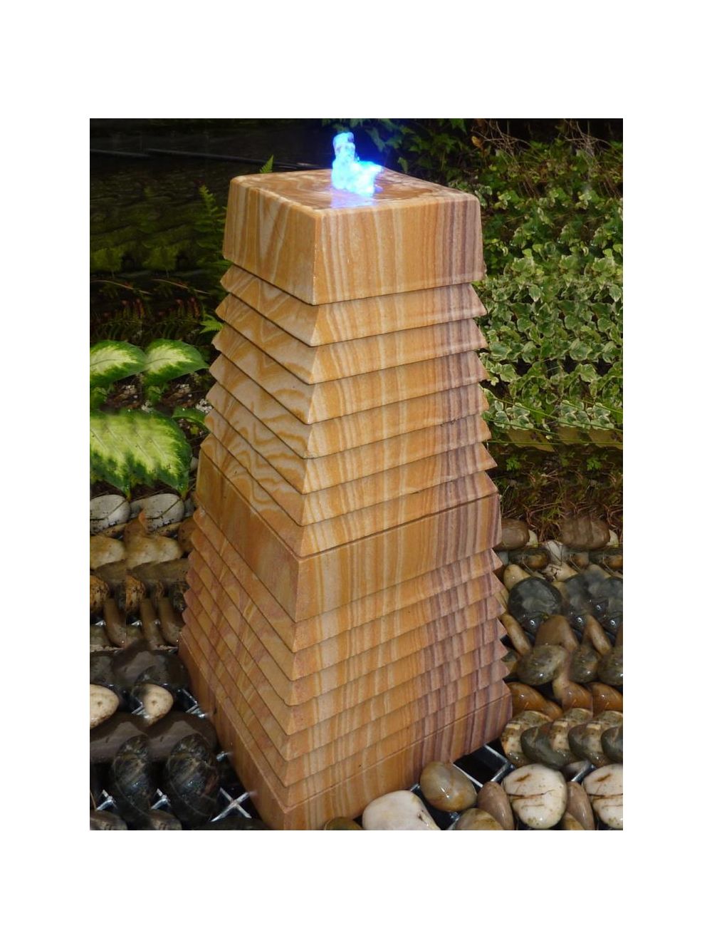 Cascading Sandstone Tower Water Feature - WaterFeatures