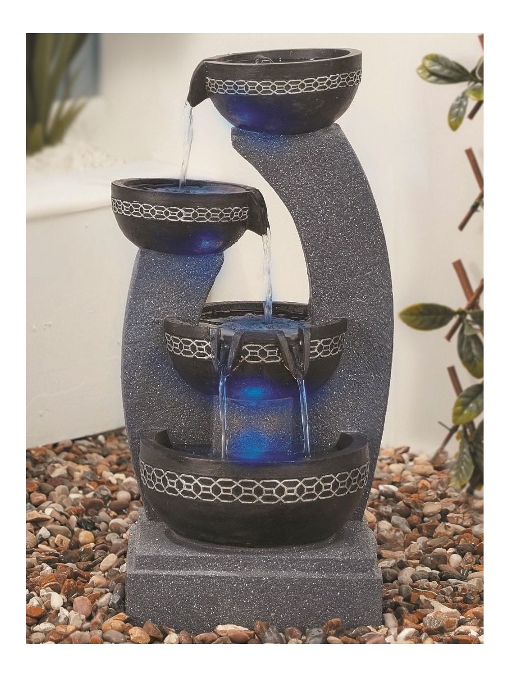 Athena Resin Stacked Bowls Water Feature | 59 x 30 x 29cm | Altico Dri