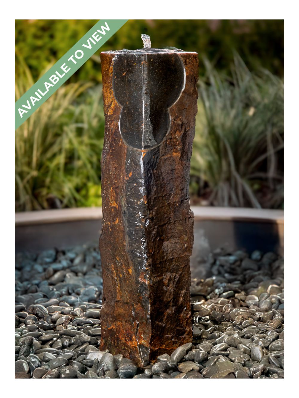Large Basalt Fountain - WaterFeatures
