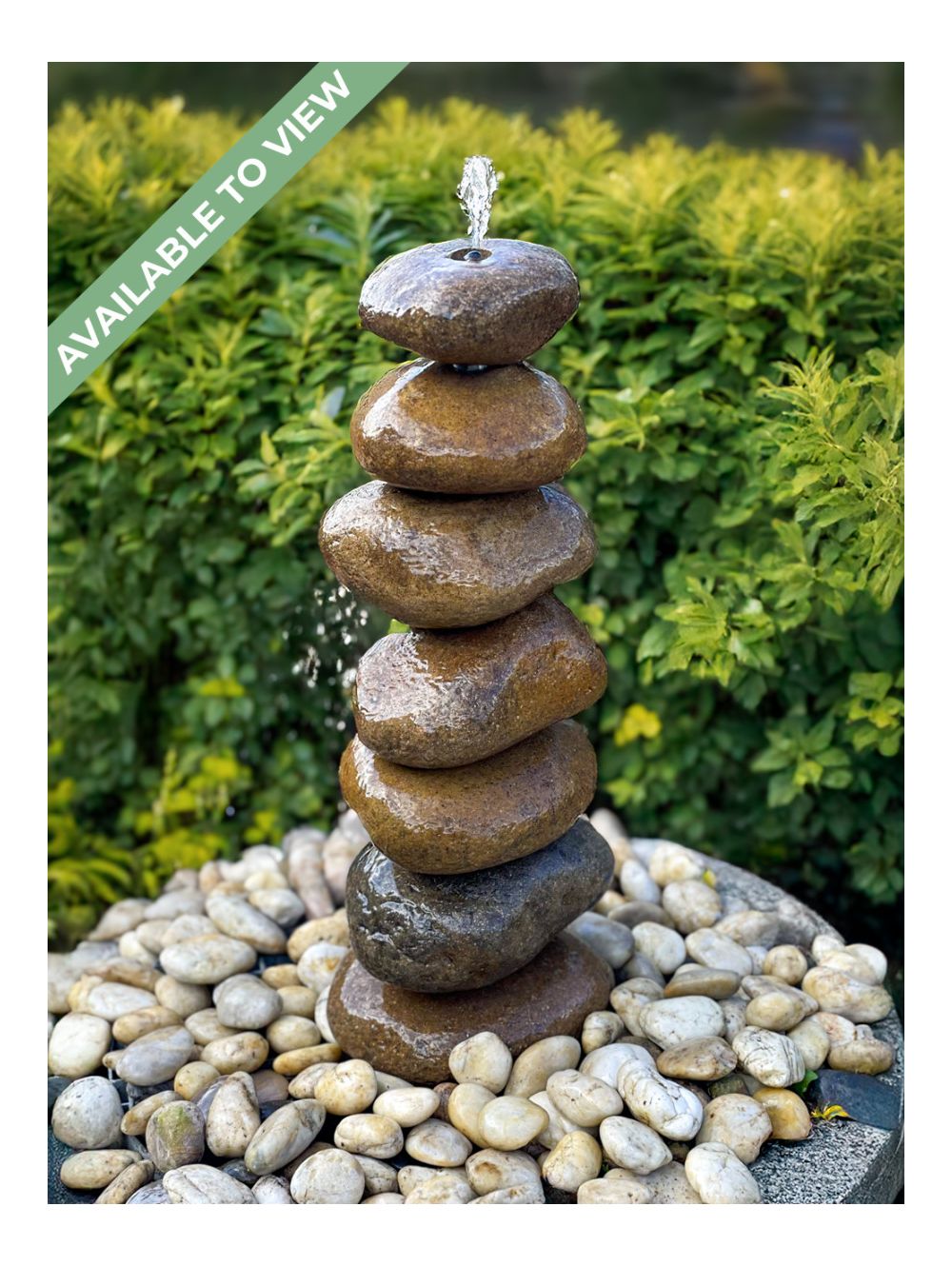 Cascading Pebble Fountain