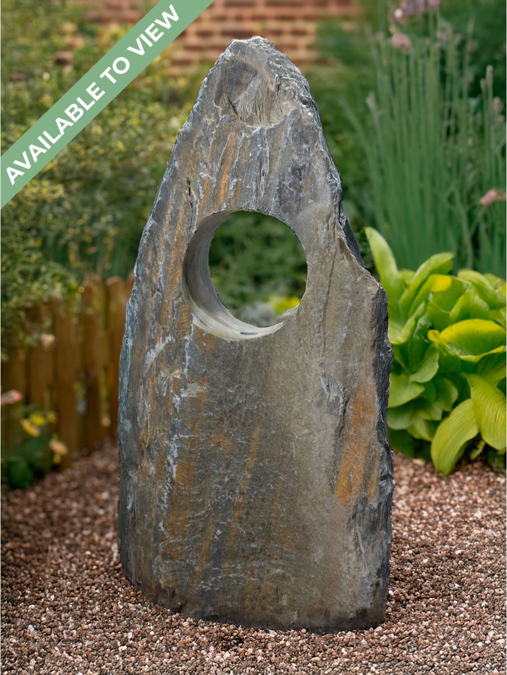 Allia Welsh Slate Hololith Bespoke Water Feature 102cm