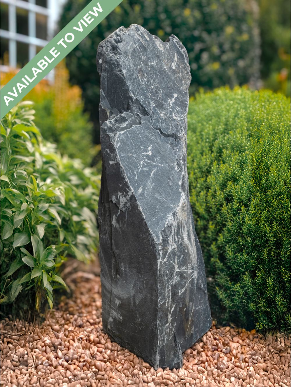Allia Welsh Slate Monolith Bespoke Water Feature 95cm