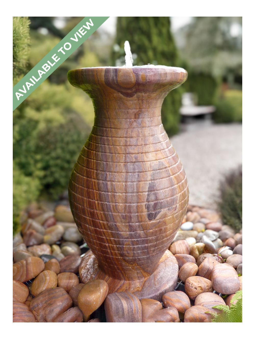 Rainbow Cascading Vase Water Feature - WaterFeatures