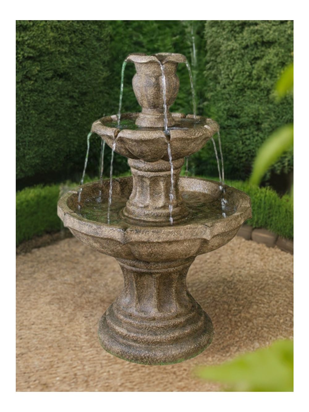 3 Tier Classic Stone Fountain Water Feature - Water Features