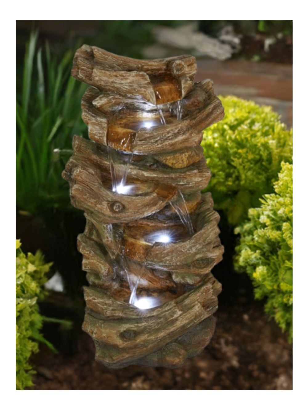 Solar Cheddar Woodland Falls Water Feature by Aqua Creations - Waterfe