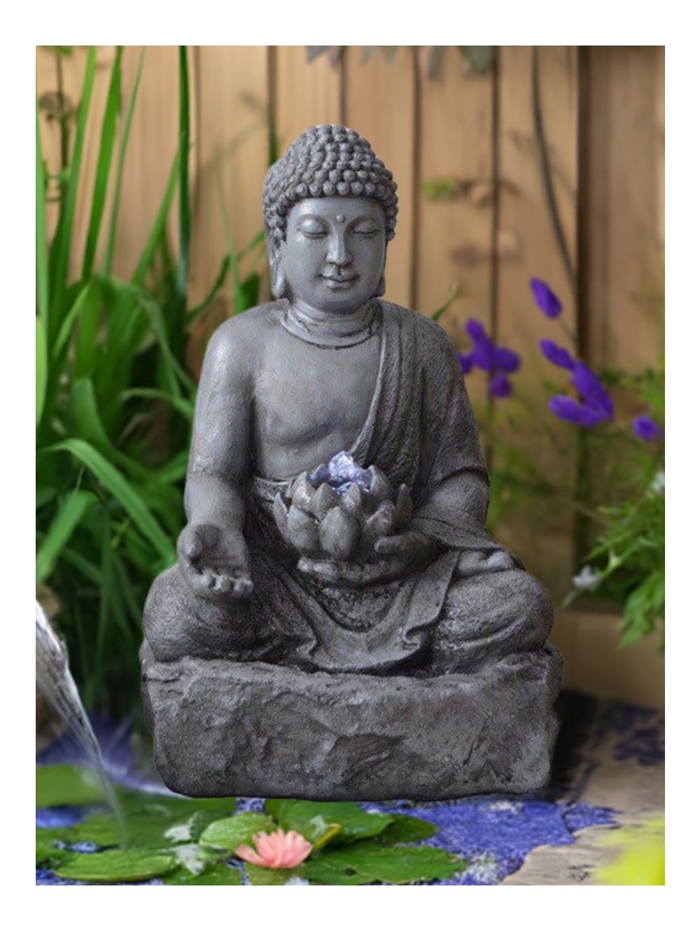 Solar Lotus Zen Water feature - WaterFeatures