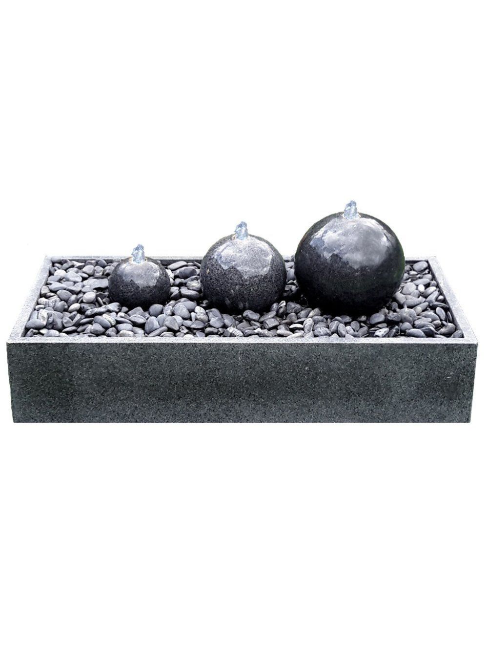 3 Granite Spheres Base Water Feature - WaterFeatures