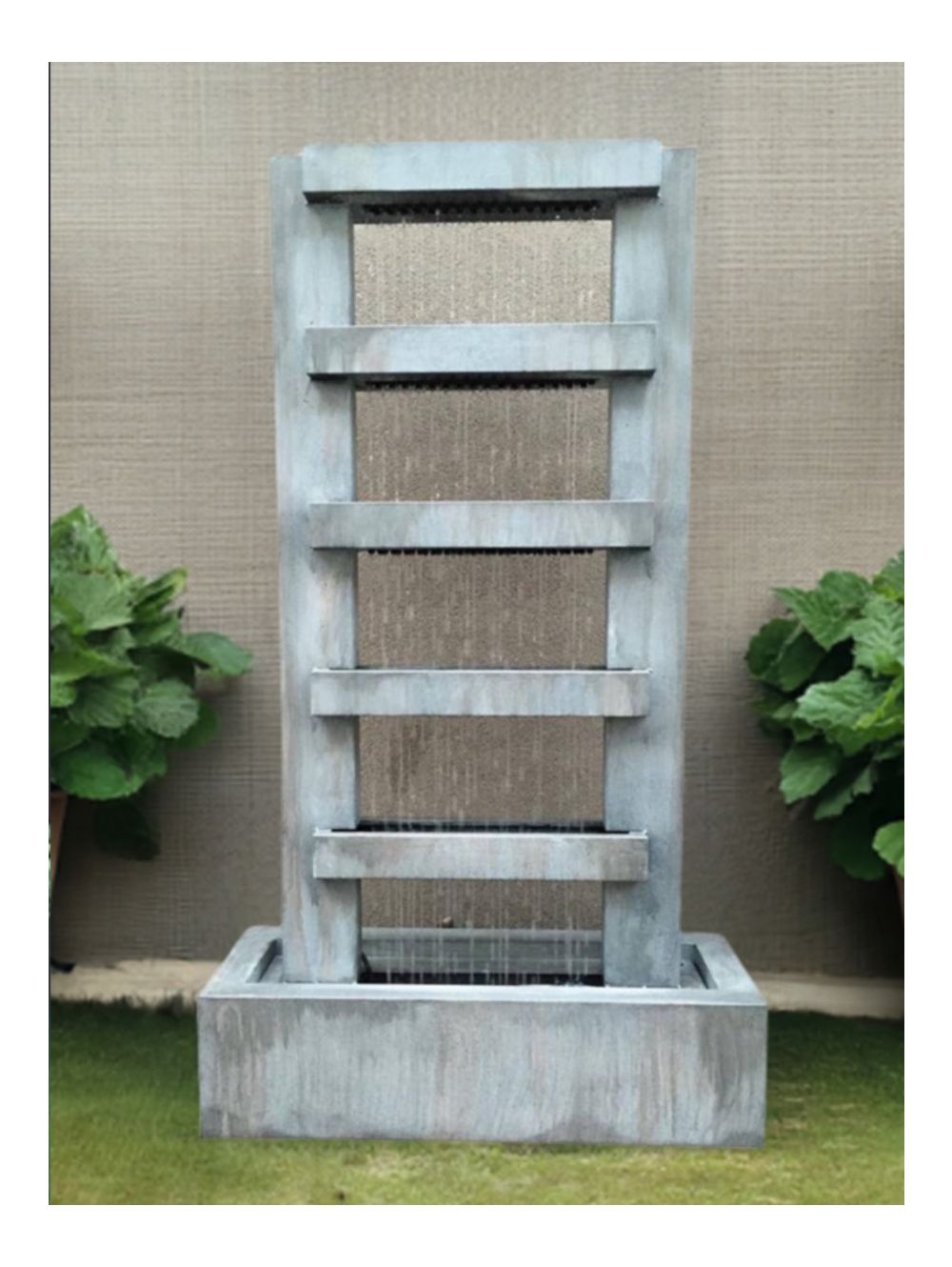 Savona Zinc Metal Rain Effect Water Feature - WaterFeatures