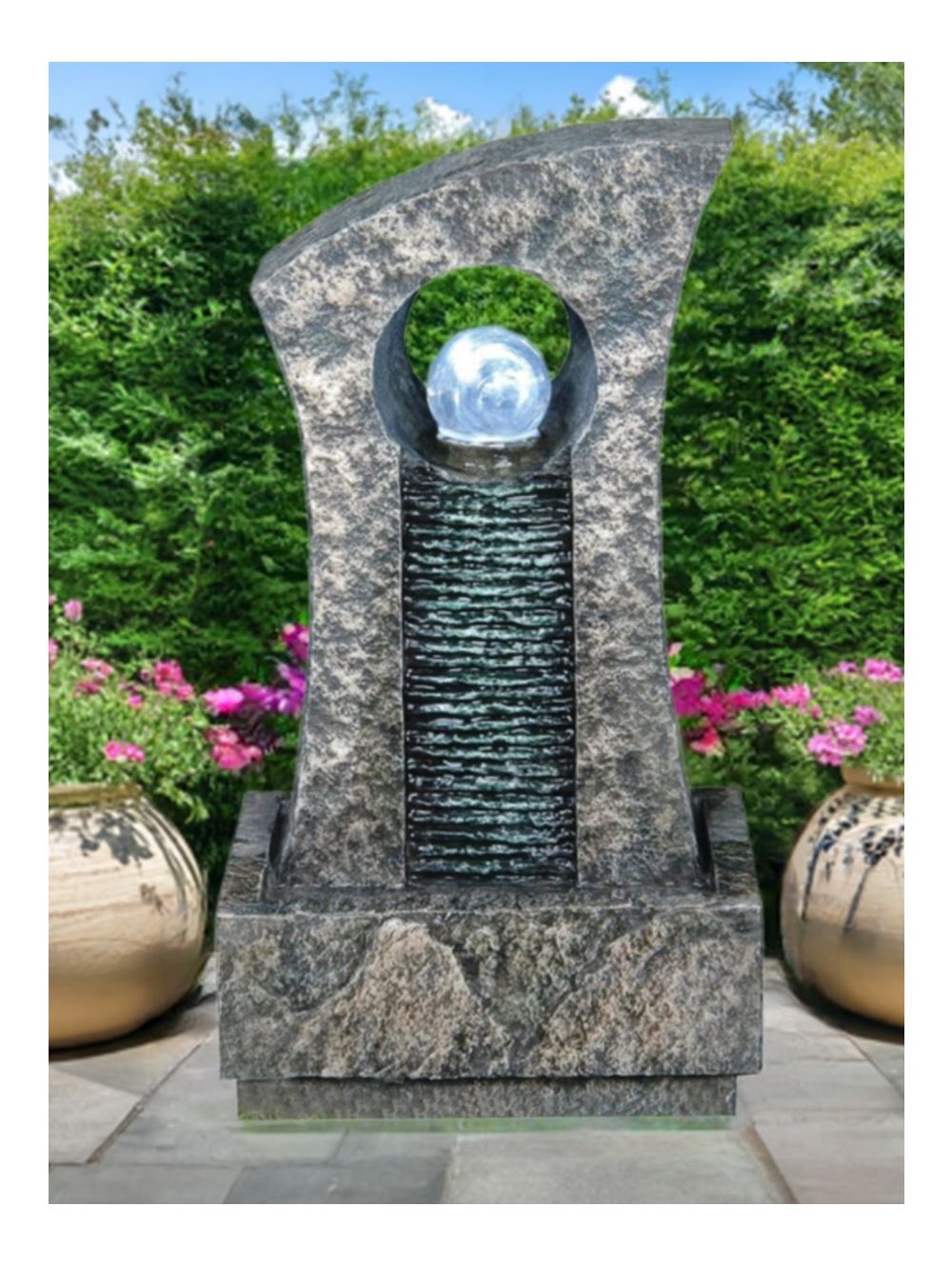 Ripple effect crystal ball water feature - Water Features