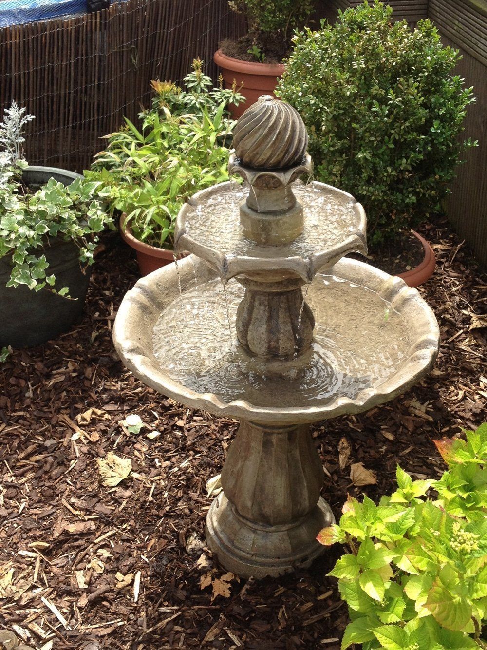 Solar Powered Classical Tier Water Feature - WaterFeatures