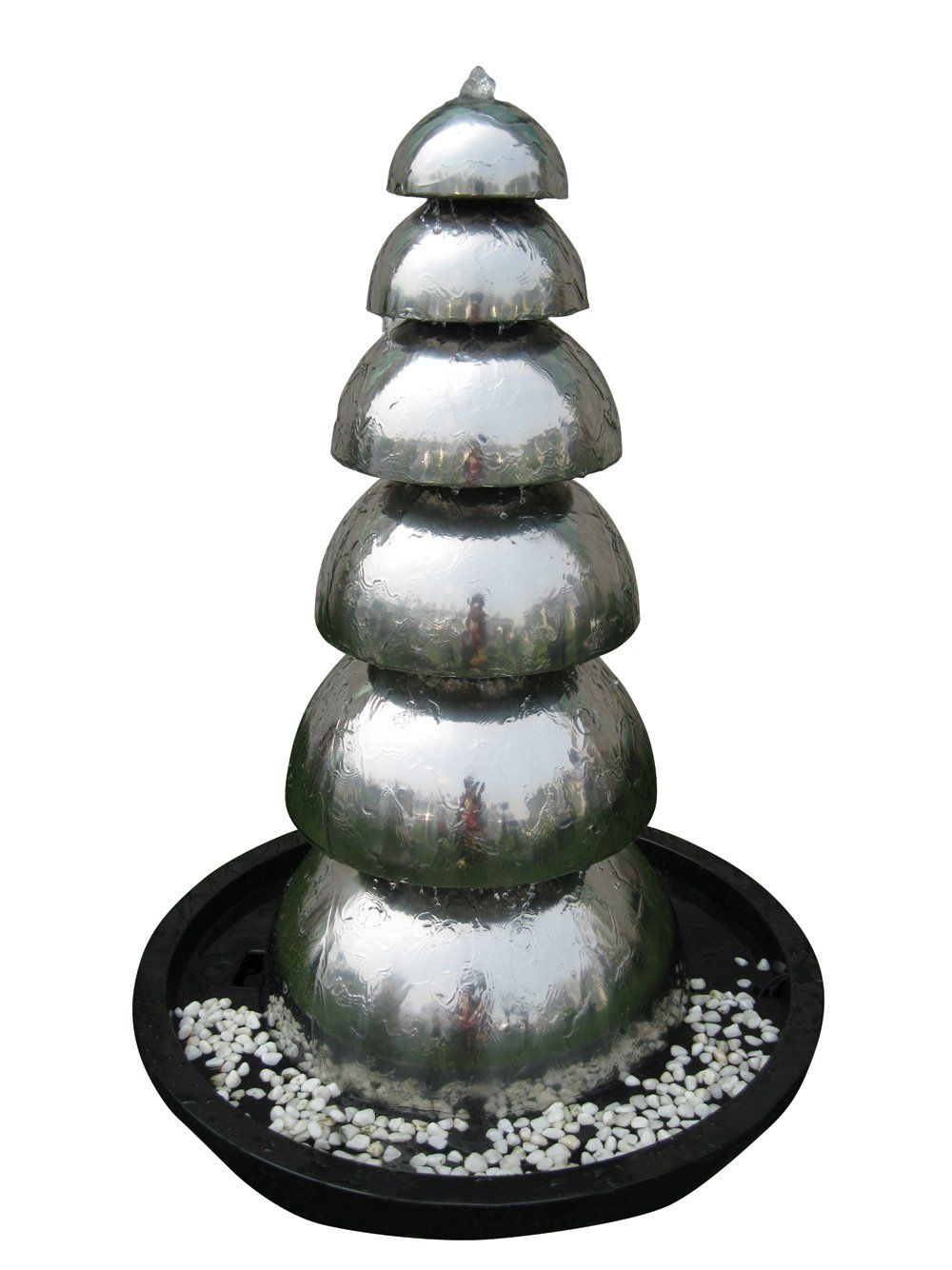 S Shaped Black Columns - WaterFeatures.com